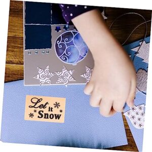 NOLITOY 3pcs Christmas Snowflake Stamp Art Craft Stamp Wooden Christmas Stamp DIY Scrapbook Wooden Stamps Wood Snow Seal Christmas Diary Stamp Diary Scrapbook Stamp self Made The Sign