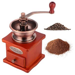 Mini Vintage Hand Cranked Coffee Bean Mill Manual Coffee Grinder for Household Use - Electric and Burr Coffee Grinder Espresso Grinder Manual Coffee Grinder