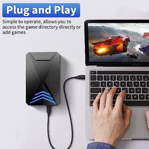 Retro Game Console - Plug and Play Video Game Console,Emulator Console, Compatible with 17 Emulators,2T Portable External Hard Drive for Win PC/Laptop with PC/3D Games (wireless controller)