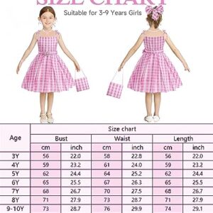 MITUN SEMI 3T-10 Years Pink Dress for Girls, Pink Clothes for Girls, Pink Costume Cosplay Dress Up Kids Outfits