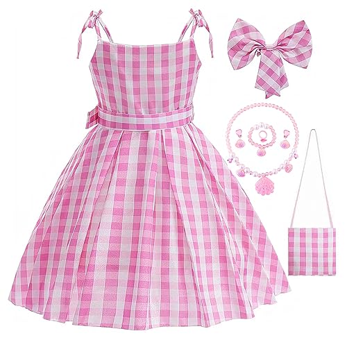 MITUN SEMI 3T-10 Years Pink Dress for Girls, Pink Clothes for Girls, Pink Costume Cosplay Dress Up Kids Outfits