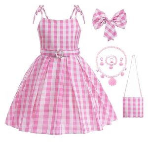 MITUN SEMI 3T-10 Years Pink Dress for Girls, Pink Clothes for Girls, Pink Costume Cosplay Dress Up Kids Outfits