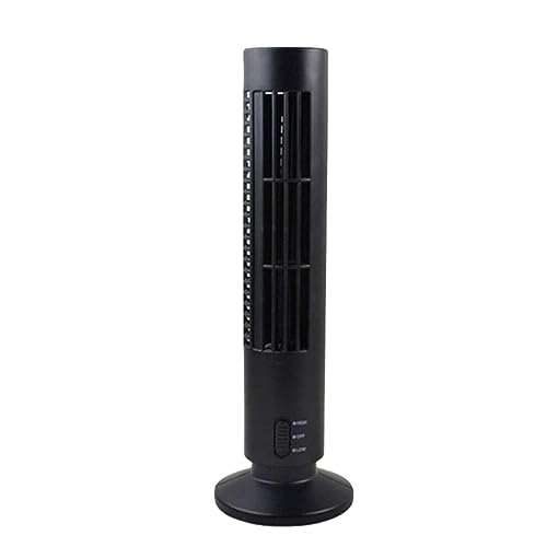 Holibanna Tower Fan Mini Portable Desk Fan Oscillating Fan Usb Cooling Air Conditioning Purifier Fan Personal Small Bladeless Fan for Bedroom Home Office Desktop Black