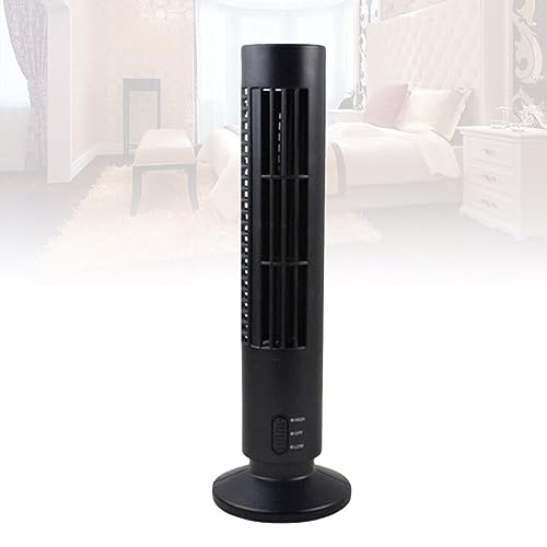 Holibanna Tower Fan Mini Portable Desk Fan Oscillating Fan Usb Cooling Air Conditioning Purifier Fan Personal Small Bladeless Fan for Bedroom Home Office Desktop Black