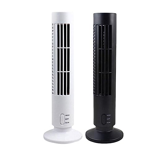 Holibanna Tower Fan Mini Portable Desk Fan Oscillating Fan Usb Cooling Air Conditioning Purifier Fan Personal Small Bladeless Fan for Bedroom Home Office Desktop Black