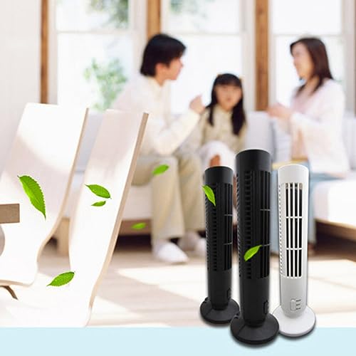 Holibanna Tower Fan Mini Portable Desk Fan Oscillating Fan Usb Cooling Air Conditioning Purifier Fan Personal Small Bladeless Fan for Bedroom Home Office Desktop Black