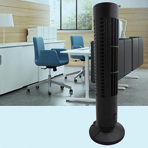 Holibanna Tower Fan Mini Portable Desk Fan Oscillating Fan Usb Cooling Air Conditioning Purifier Fan Personal Small Bladeless Fan for Bedroom Home Office Desktop Black