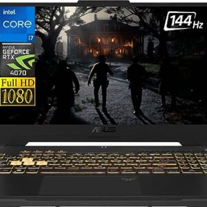 ASUS 2023 Newest TUF Gaming Laptop, 15.6" FHD 144Hz Display, Intel Core i7-12700H Processor, NVIDIA GeForce RTX 4070, 64GB RAM, 2TB SSD, Wi-Fi 6, Backlit Keyboard, Numeric Keypad, Windows 11 Home