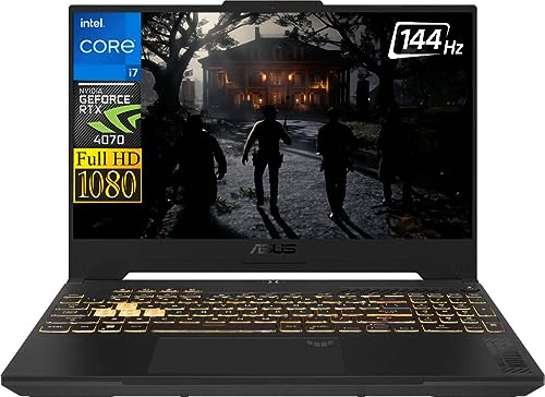 ASUS 2023 Newest TUF Gaming Laptop, 15.6" FHD 144Hz Display, Intel Core i7-12700H Processor, NVIDIA GeForce RTX 4070, 64GB RAM, 2TB SSD, Wi-Fi 6, Backlit Keyboard, Numeric Keypad, Windows 11 Home