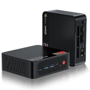 beelink mini pc, amd ryzen 7 5700u (8c/16t, up to 4.3ghz), 16gb ddr4 500gb m.2 nvme ssd, ser5 pro mini desktop computer support 4k@60hz triple display/dp1.4/hdmi/type-c/wifi 6/bt5.2/gaming/office/home