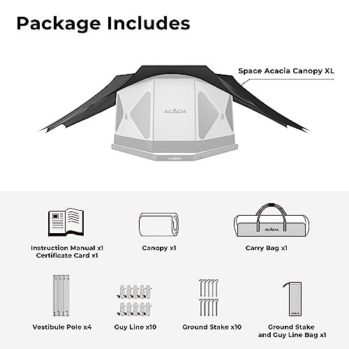 Space Acacia Tent XL Banyan with Canopy XL Summer Night for 4 to 6 Person Camping