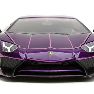 Lambo SV Candy Purple with Pink Graphics Pink Slips Series 1/24 Diecast Model Car by Jada 34656