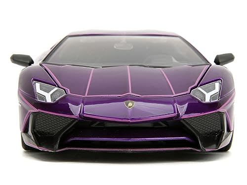 Lambo SV Candy Purple with Pink Graphics Pink Slips Series 1/24 Diecast Model Car by Jada 34656