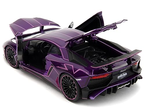 Lambo SV Candy Purple with Pink Graphics Pink Slips Series 1/24 Diecast Model Car by Jada 34656