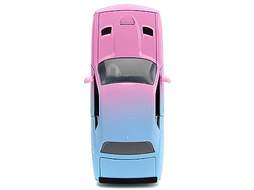 2015 Challenger SRT Hellcat Pink and Blue Pink Slips Series 1/24 Diecast Model Car by Jada 34658