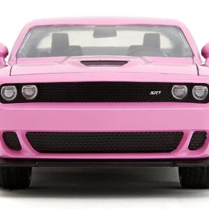 2015 Challenger SRT Hellcat Pink and Blue Pink Slips Series 1/24 Diecast Model Car by Jada 34658