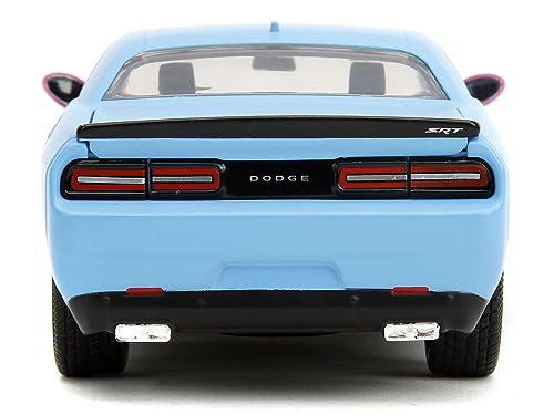 2015 Challenger SRT Hellcat Pink and Blue Pink Slips Series 1/24 Diecast Model Car by Jada 34658