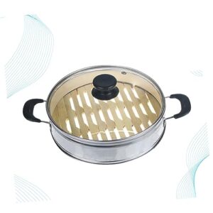 Food Steamer Basket Bamboo buns steamer cookware steamer kitchen steamer semi-steel Steamed Dumplings Cage Stainless Steel Steamer