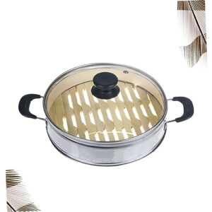 Food Steamer Basket Bamboo buns steamer cookware steamer kitchen steamer semi-steel Steamed Dumplings Cage Stainless Steel Steamer