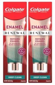 colgate enamel renewal toothpaste, deep clean, 3 oz - pack of 2