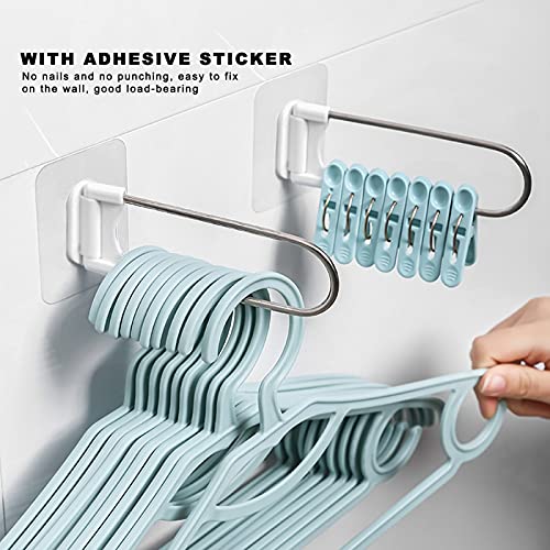 Clothes Hanger Holder Household Rack Storage Organizer Stainless Steel White Shelf Case Hanger Rack Poster Stand Case