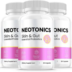 (3 pack) neotonics skin & gut - official - neotonics advanced formula skincare supplement reviews neo tonics capsules skin and gut health (180 capsules)