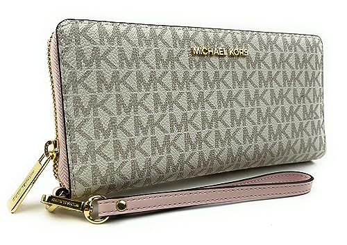 Michael Kors MICHAEL Michael Kors Jet Set Travel Continental Wallet Wristlet (Powder Blush Multi)