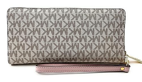 Michael Kors MICHAEL Michael Kors Jet Set Travel Continental Wallet Wristlet (Powder Blush Multi)