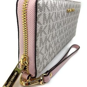 Michael Kors MICHAEL Michael Kors Jet Set Travel Continental Wallet Wristlet (Powder Blush Multi)