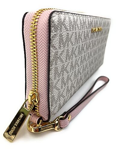 Michael Kors MICHAEL Michael Kors Jet Set Travel Continental Wallet Wristlet (Powder Blush Multi)