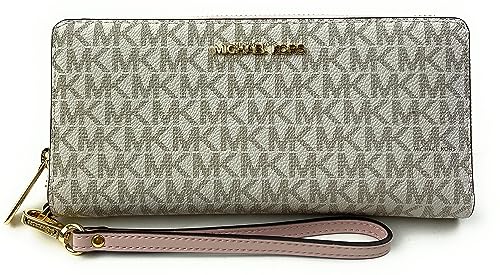 Michael Kors MICHAEL Michael Kors Jet Set Travel Continental Wallet Wristlet (Powder Blush Multi)