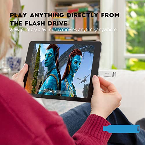 MFi Certified iDiskk 512GB Photo Stick for iPhone USB Storage Flash Drive Photo Transfer Stick for iPhone Picture External Storage iPad Lightning USB C Android Photo Storage iPhone Picture Storage