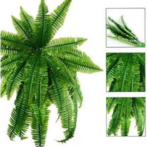 AIJUZIJIE Imitation Plants Faux Plant Artificial Boston Fern Artificial Fern Leaves Fake Grass Leaves Plant Greenery Artificial Ferns for Outdoors Home Indoor Decor