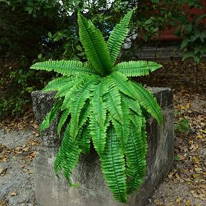 AIJUZIJIE Imitation Plants Faux Plant Artificial Boston Fern Artificial Fern Leaves Fake Grass Leaves Plant Greenery Artificial Ferns for Outdoors Home Indoor Decor