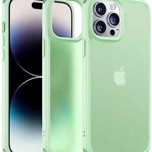 Alphex 8 Colors for iPhone 14 Pro Case, 12FT Military Grade Drop Protection, Silky & Non-Greasy Feel, Pocket Friendly, Thin Slim Phone Cover for Men Women 6.1 Inch - Pastel Green