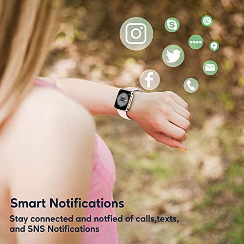 ASWEE Smart Watch Fitness Tracker with 24/7 Heart Rate, Blood Oxygen Blood Pressure and Sleep Monitor, 1.7'' Full Touch Screen 5 ATM Waterproof Smartwatch, Step Counter Watch for Women Men Kids