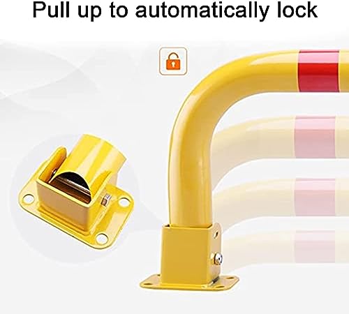 JIAYOYO Parking Space Lock,Folding Parking Barrier Manual Parking Space Lock,Safety Bollard with Built-in Lock,60cm