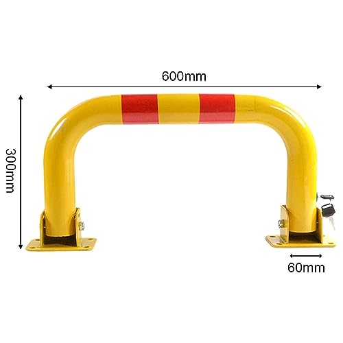 JIAYOYO Parking Space Lock,Folding Parking Barrier Manual Parking Space Lock,Safety Bollard with Built-in Lock,60cm