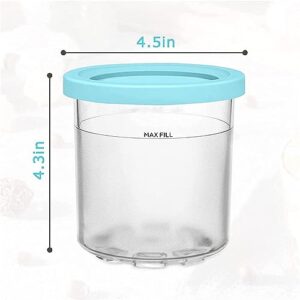 REMYS Creami Deluxe Pints, for Ninja Ice Cream Maker Cups,16 OZ Ice Cream Storage Containers Safe and Leak Proof Compatible with NC299AMZ,NC300s Series Ice Cream Makers