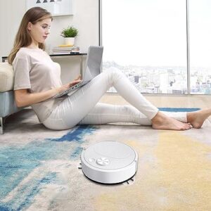 Mini Cleaning Robot,Robot Vacuums, 3-in-1 Mini Cleaning Mini Cleaning Robot Machine,Multifunctional Suction Robotic Vacuums, USB Charging, Low Noise Operation, Strong Suction, And Pet Friendly For Ho