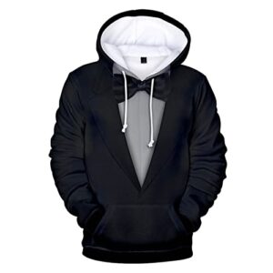 rtrde hooded sweatshirt men, mens hoodies lightweight hoodies for men sudaderas para parejas de novios unisex men's novelty hoodies 3d print graphics hoody pullover sweatshirts blank (6xl, black)