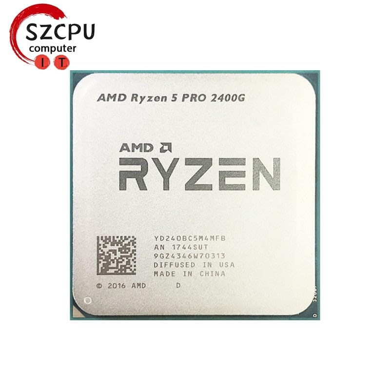 SAAKO Ryzen 5 PRO 2400G R5 PRO 2400G R5 2400G 3.6 GHz Quad-Core Eight-Thread 65W CPU Processor YD240BC5M4MFB Socket AM4 Making Computers Process Data Faster