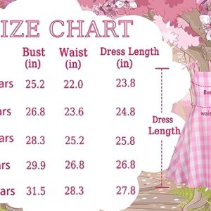 Miulruma Kids Movie Heroine Costume Cosplay Girls Pink Dress Halloween Costumes Party Outfit with Necklace Earrings Hairpin MA055S