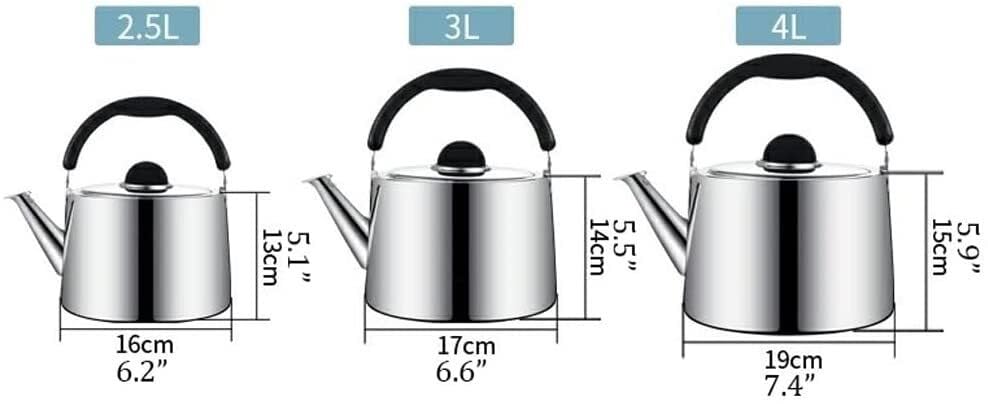 Tea Kettle Stovetop Whistling Tea Kettle Stainless Steel Whistling Tea Kettle Stove Top Kettle Teapot With Ergonomic Handle For Home Stove Top Kettle Tea Kettle for Stove Top