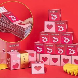 Glaric Surprise Box Gift Box,Bounce Surprise Gift Box,Surprise Gift Box Explosion for Money Creativity Folding Bouncing Red Envelope Gift Box for Birthday（10 bouncing boxes PINK