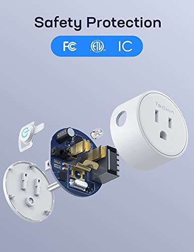 Smart Plug, Alexa Plug 2 Packs, Smart Plugs That Work with Alexa and Google Home, Smart Life WiFi Plug with Remote&Voice Control, Timer Plug(2.4GHz Only)