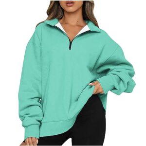 bidobibo womens oversized half zip pullover long sleeve sweatshirt quarter zip hoodie sweater teen girls fall y2k clothes mis pedidos streetwear shirts sudaderas largas de mujer