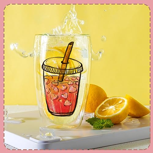 ArtCentury UV DTF Cup Wrap, 15 Sheets Cup Theme Rub on Transfers for Crafting 16OZ Libbey Glass Cups Wrap Transfer Stickers Decals Waterproof Crafts Vintage UV DTF Cup Wrap