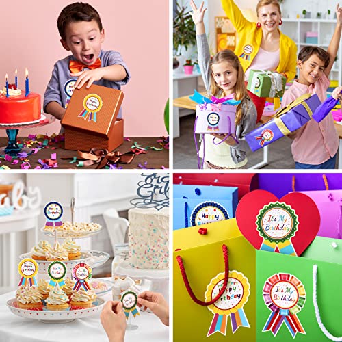 30 Pieces Birthday Crowns for Kids Classroom with 300pcs Happy Birthday Stickers for Students Boys Girls School Preschool Teacher Supplies Birthday Party Favors