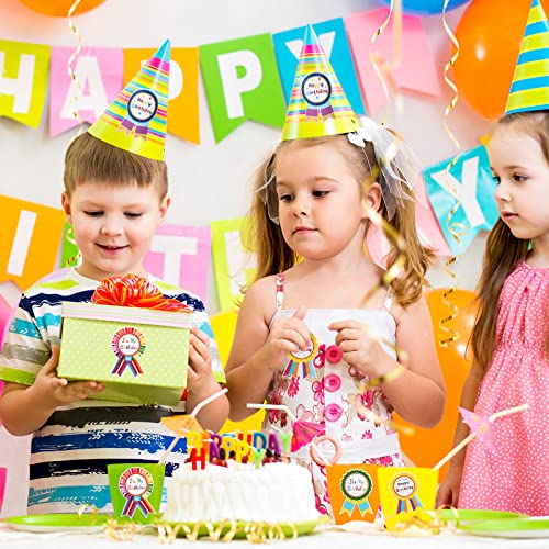 30 Pieces Birthday Crowns for Kids Classroom with 300pcs Happy Birthday Stickers for Students Boys Girls School Preschool Teacher Supplies Birthday Party Favors